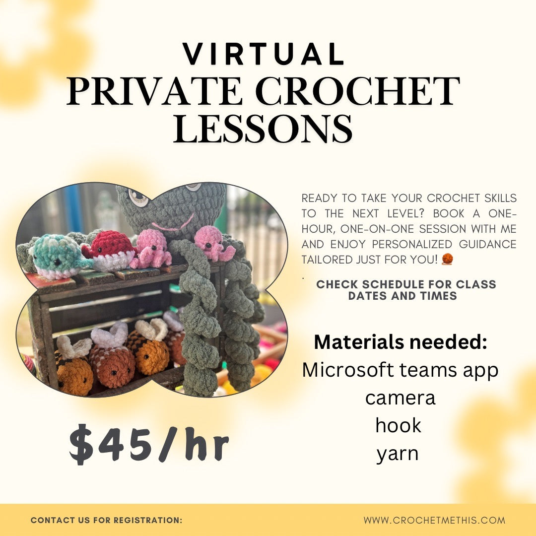 Virtual Private Crochet lessons – Crochet me this